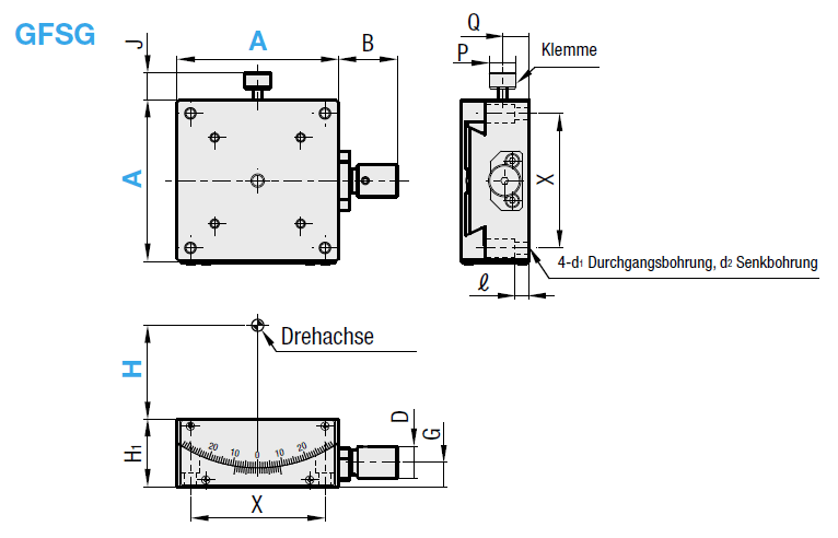[Standard] Goniometer/1 Achse/Schwalbenschwanzführung von MISUMI | MISUMI