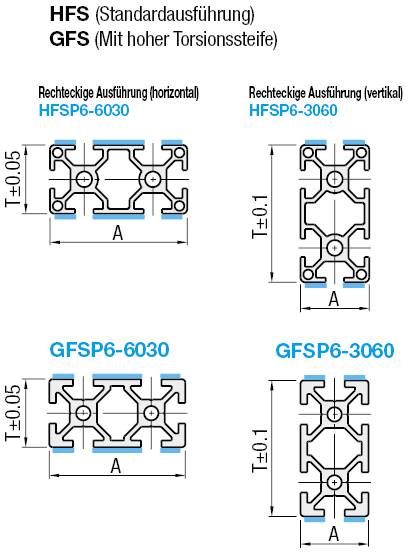 Konstruktionsprofile / Nut 8 / 60x30 / Serie 6 von MISUMI| MISUMI
